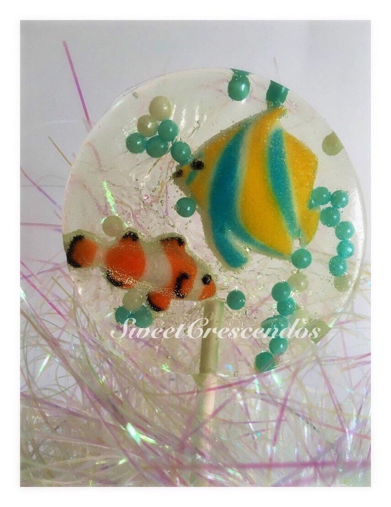 Clown Fish Lollipops Hard Candy Lollipops Edible Party | Etsy