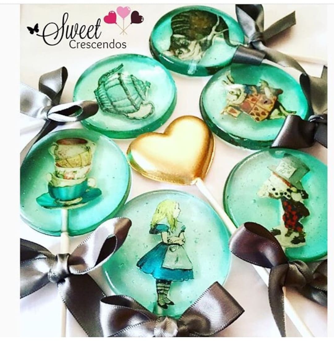 6 Alice Inside Wonderland Inspired Lollipop Collection- Hard Candy ...