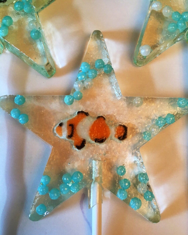Clown Fish Lollipops Hard Candy Lollipops Edible Party - Etsy