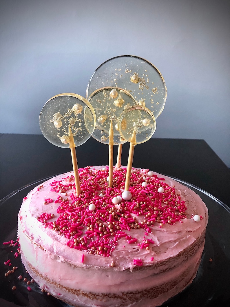 8 Lollipop Cake Toppers- Hard Candy-birthday-cake-lollipops ...