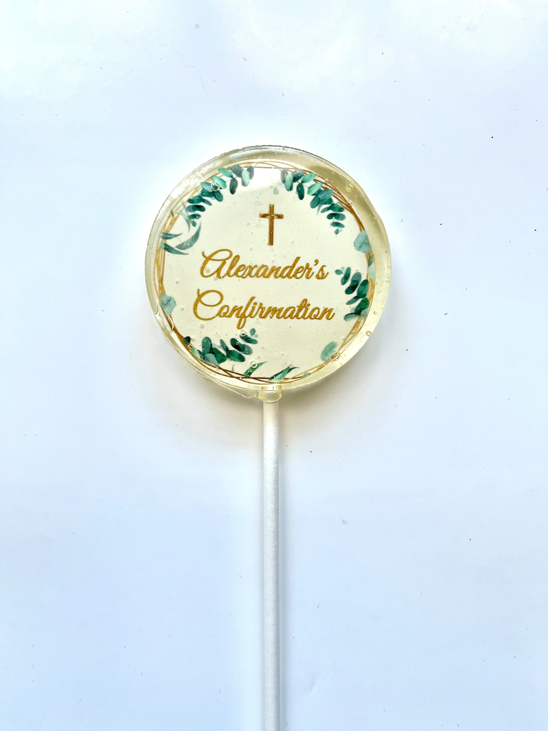 12 Greenery Confirmation Lollipops / Baptism/first Communion- Hard ...