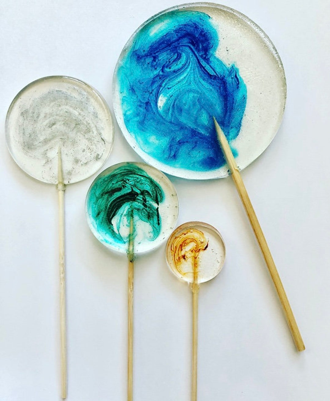 8 Cake Topper Abstract Planet Lollipops -hard Candy- Planets- Birthday ...