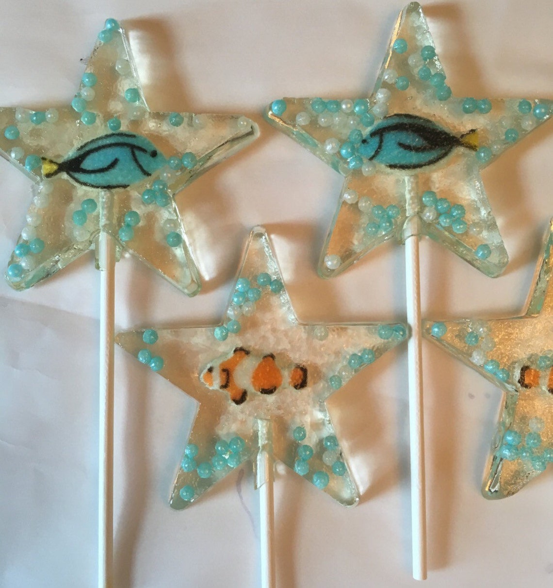 Clown Fish Lollipops Hard Candy Lollipops Edible Party | Etsy