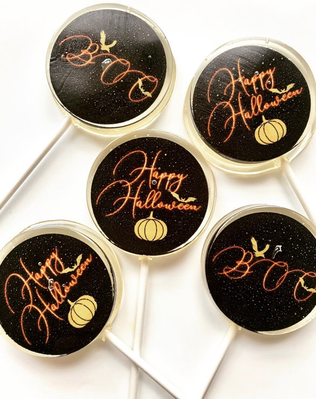 Happy Halloween &boo Lollipops- Halloween- Hard Candy- Pumpkin-fall ...