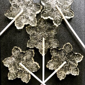 12 Snowflake Shaped Lollipops-hard Candy-snowflake-frozen-snow-birthday ...