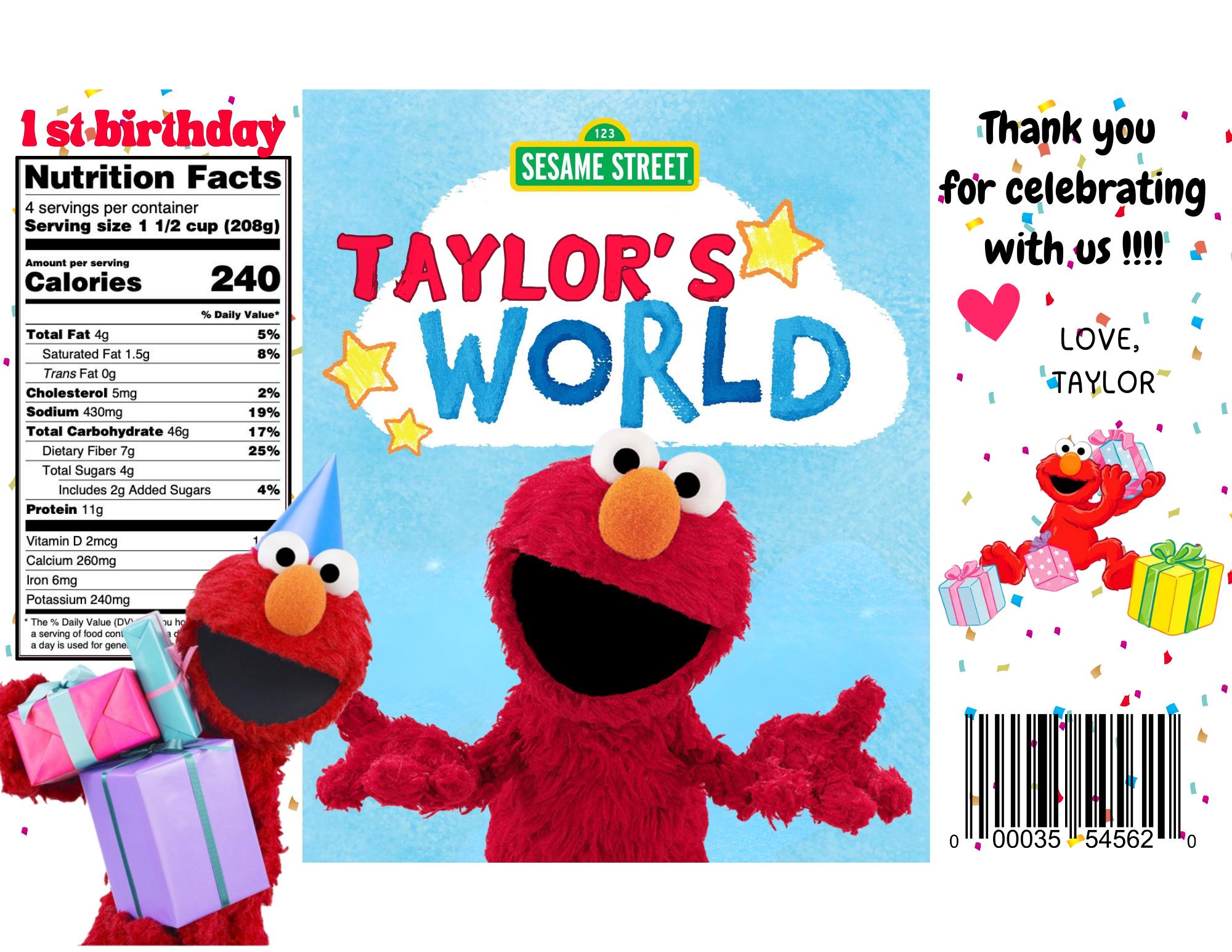 Elmo Chip Bag (editable) - Etsy