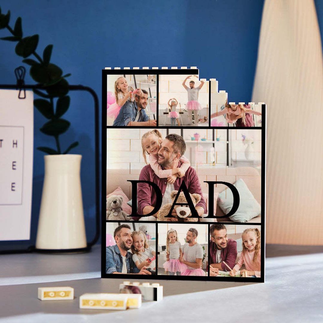 Custom Building Block Puzzle Vertical Building Photo Brick for Dad ...