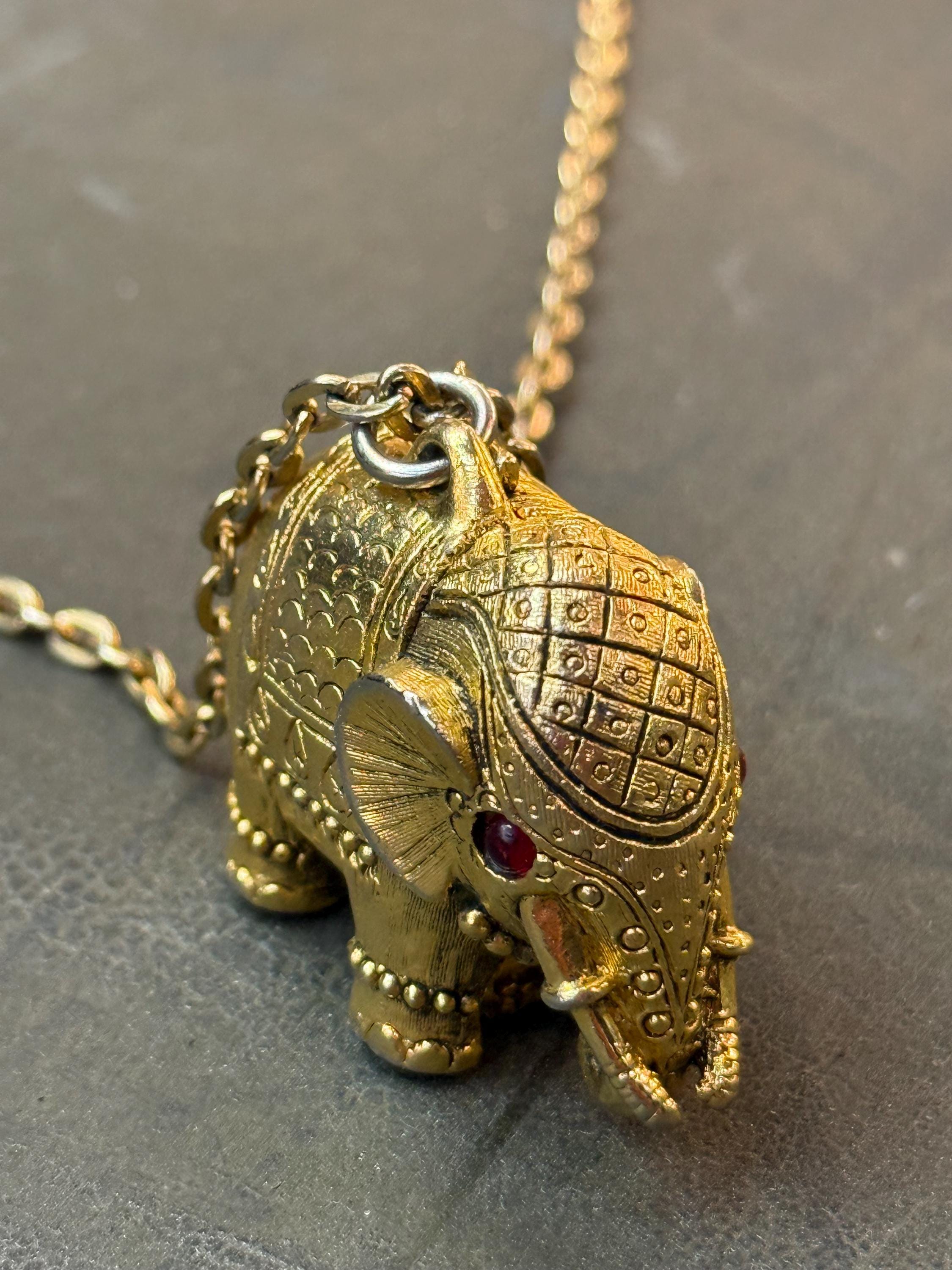 Rare 1960's Max Factor Tiny Tusker Elephant Aquarius Perfume Locket and ...