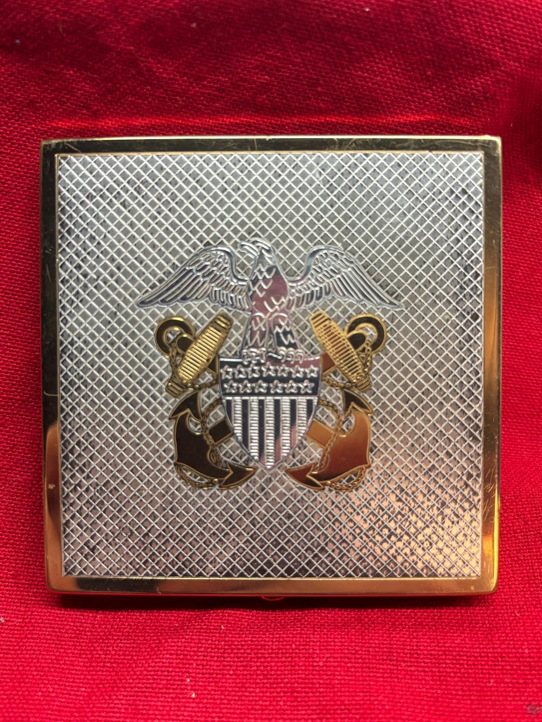 Vintage US Navy Sweetheart Compact Mirror WWII Souvenir - Etsy