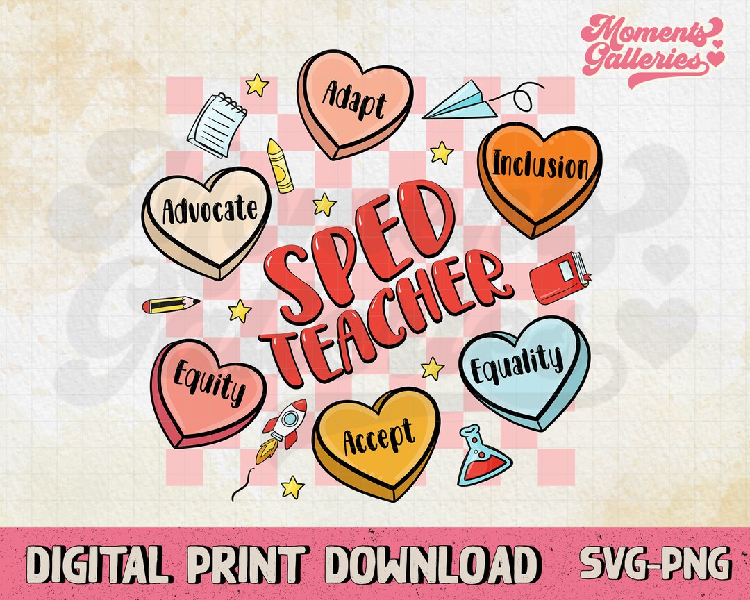 Sped Teacher Svg Png, Special Education Teacher Svg Png, Back to School ...