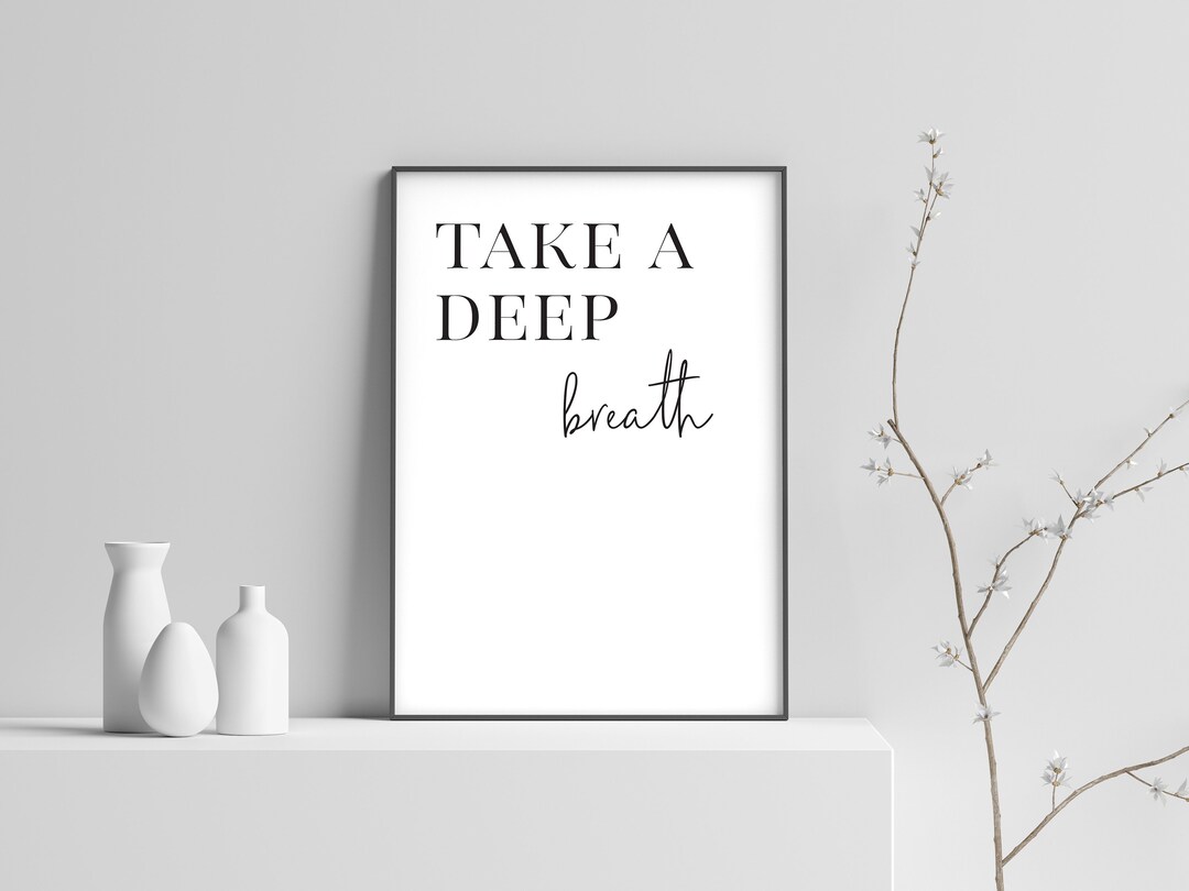 Take A Deep Breath Poster - Salon Wellness Wall Art - Etsy