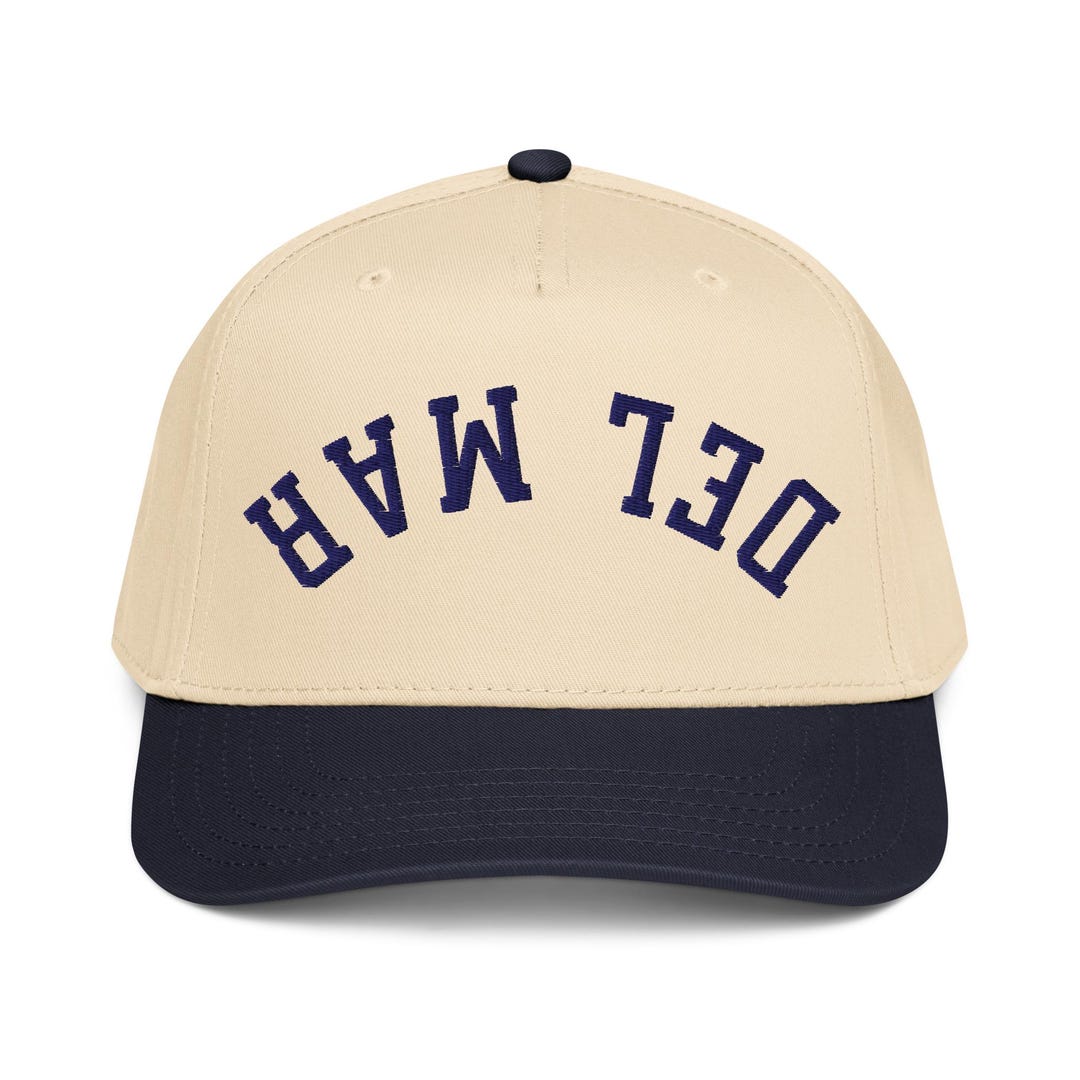 DEL MAR Upside Down Hat - Custom Embroidered Del Mar Hat, Inverted City ...