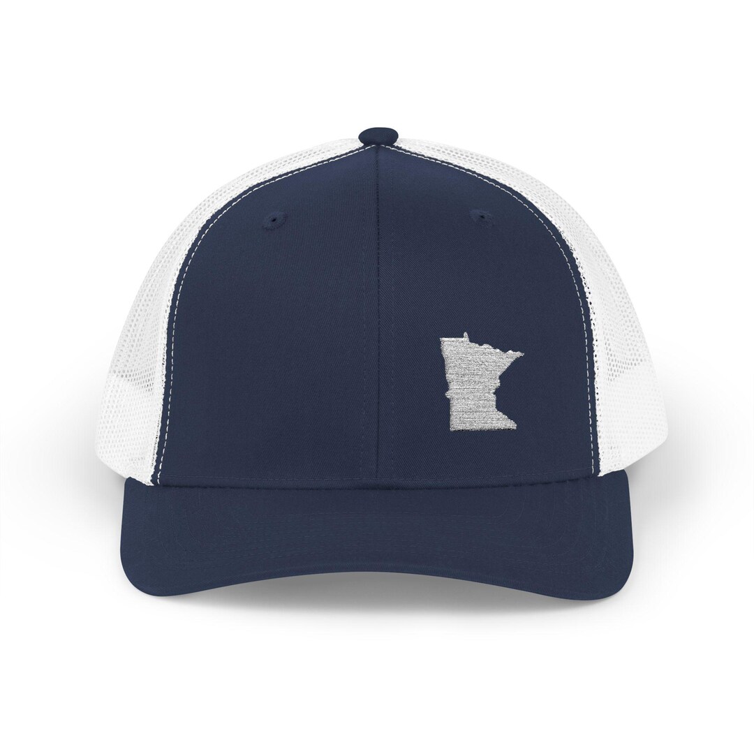 Minnesota Hat - Custom Trucker Hat - Embroidered Minnesota Map / State ...