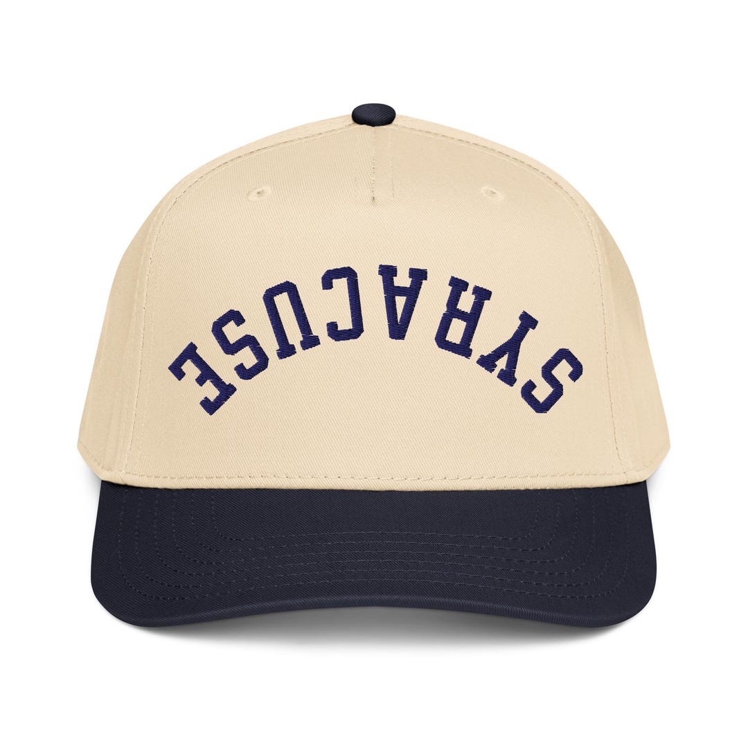 SYRACUSE Upside Down Hat - Custom Embroidered Syracuse Hat, Inverted ...