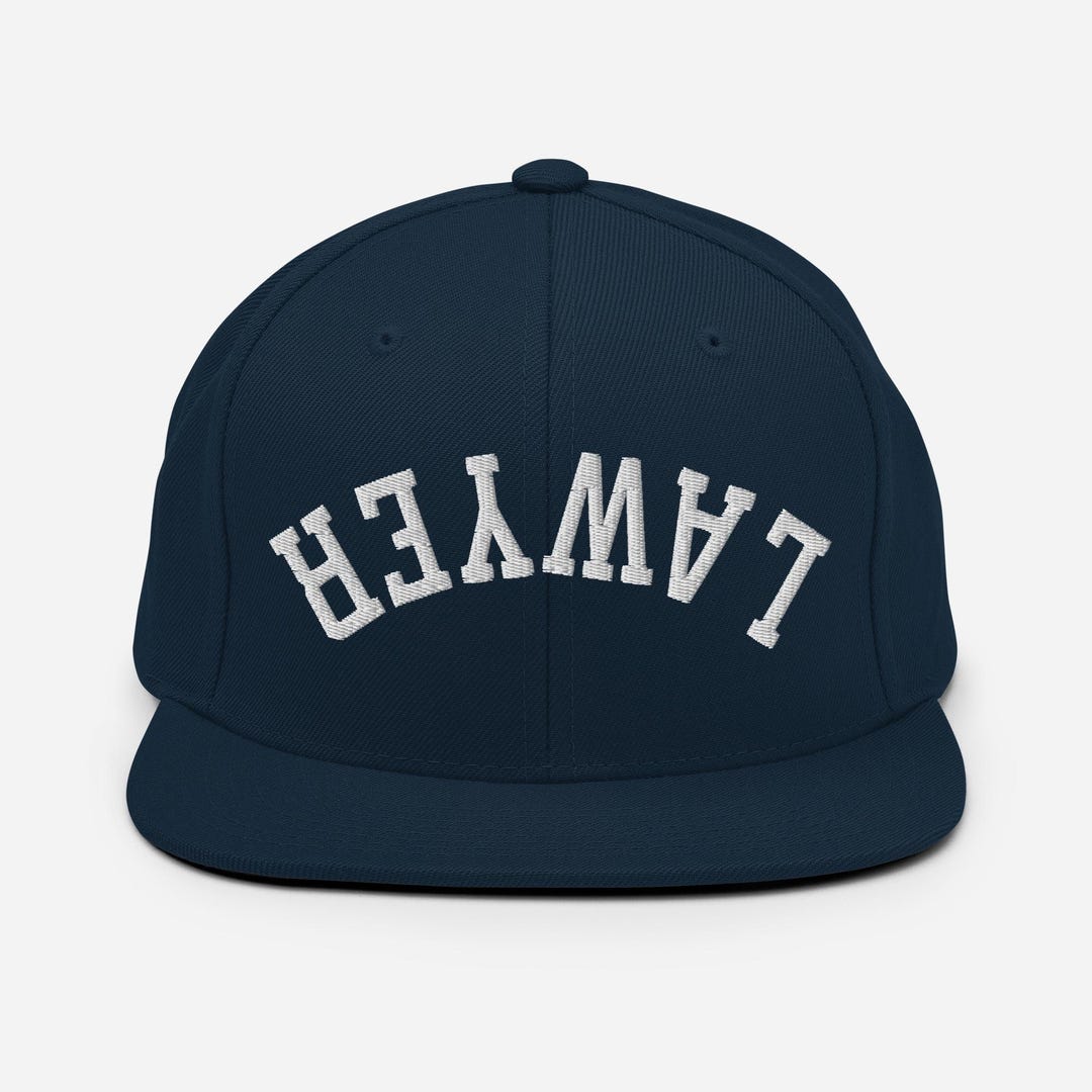 Lawyer Upside Down Hat - Custom Embroidered Lawyer Hat, Inverted Text ...