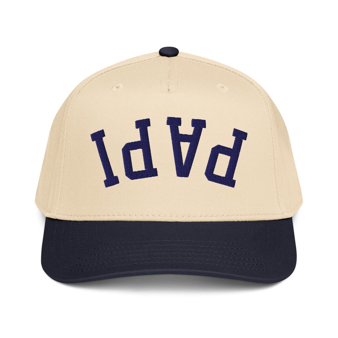 PAPI Upside Down Hat - Custom Embroidered Papi Hat, Inverted Text ...