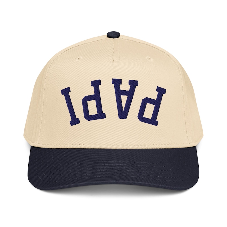 PAPI Upside Down Hat - Custom Embroidered Papi Hat, Inverted Text ...