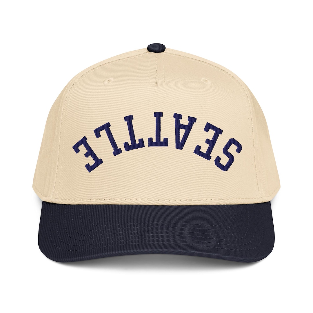 SEATTLE Upside Down Hat - Custom Embroidered Seattle Hat, Inverted City ...