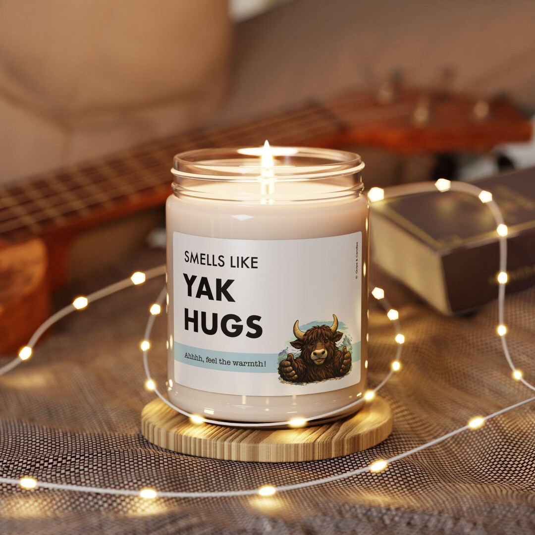 Yak Candle - Smells Like Yak Hugs - Yak Gift / Funny Candle - Yak Lover ...