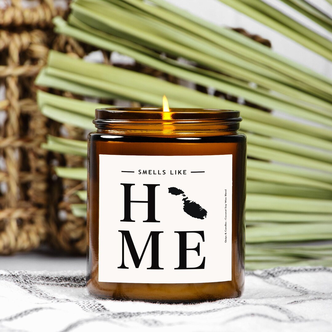 Malta Candle - Smells Like Home - Malta Map / Country Silhouette Candle ...