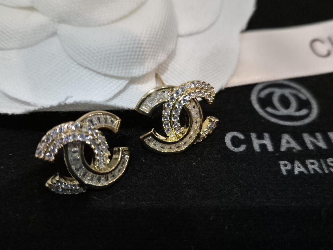 CHANEL Stud Earrings Pearls Original Stamp - Etsy