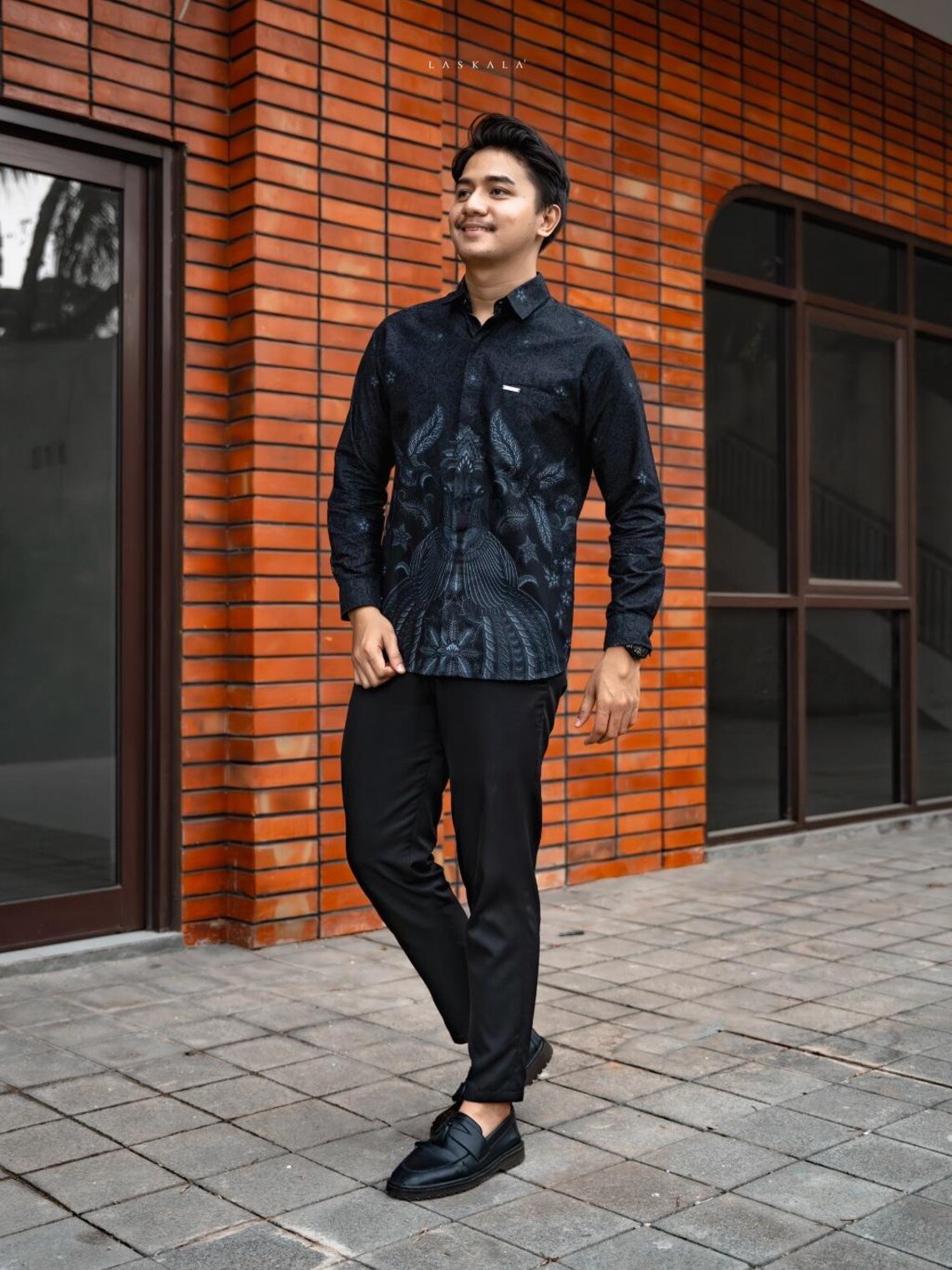 LASKALA Premium Slimfit Batik Shirt for Men – Elegant Design | Damar - Etsy