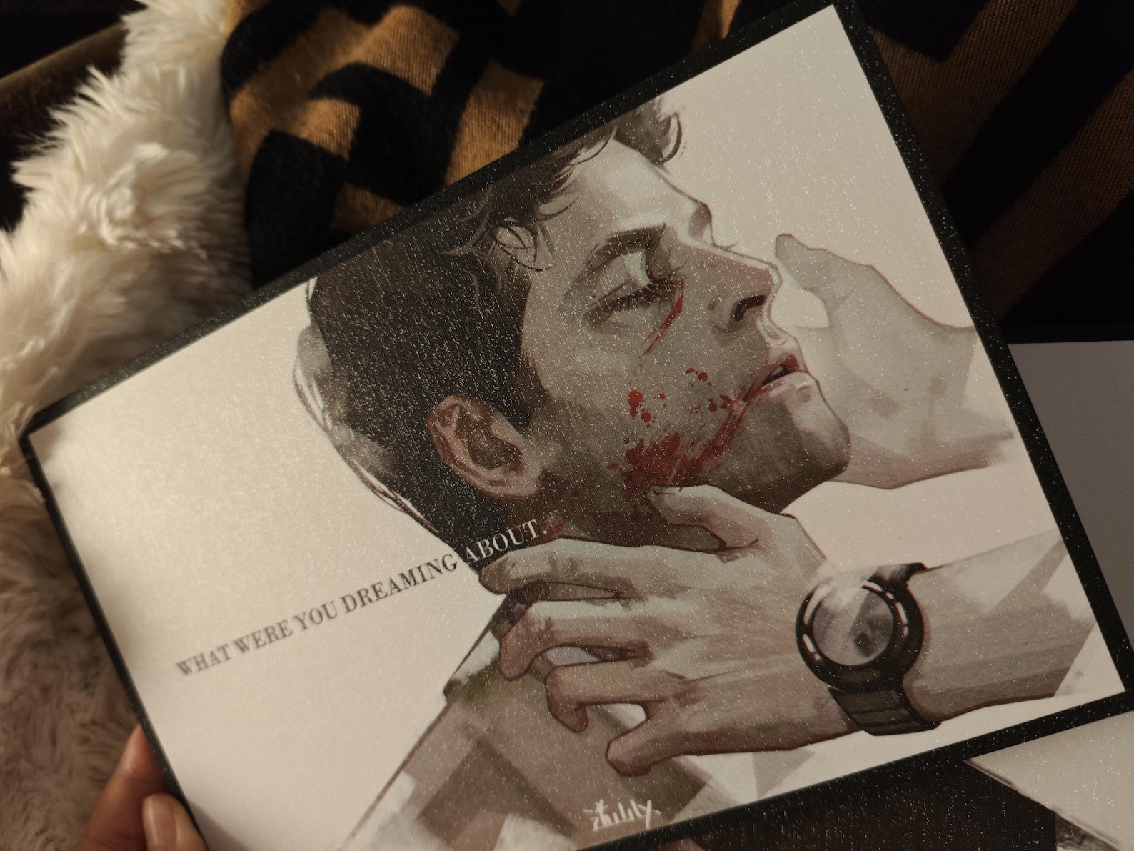 Supernatural Fan Art Destiel Art Board – A5 Silver Brushed Foil Print ...