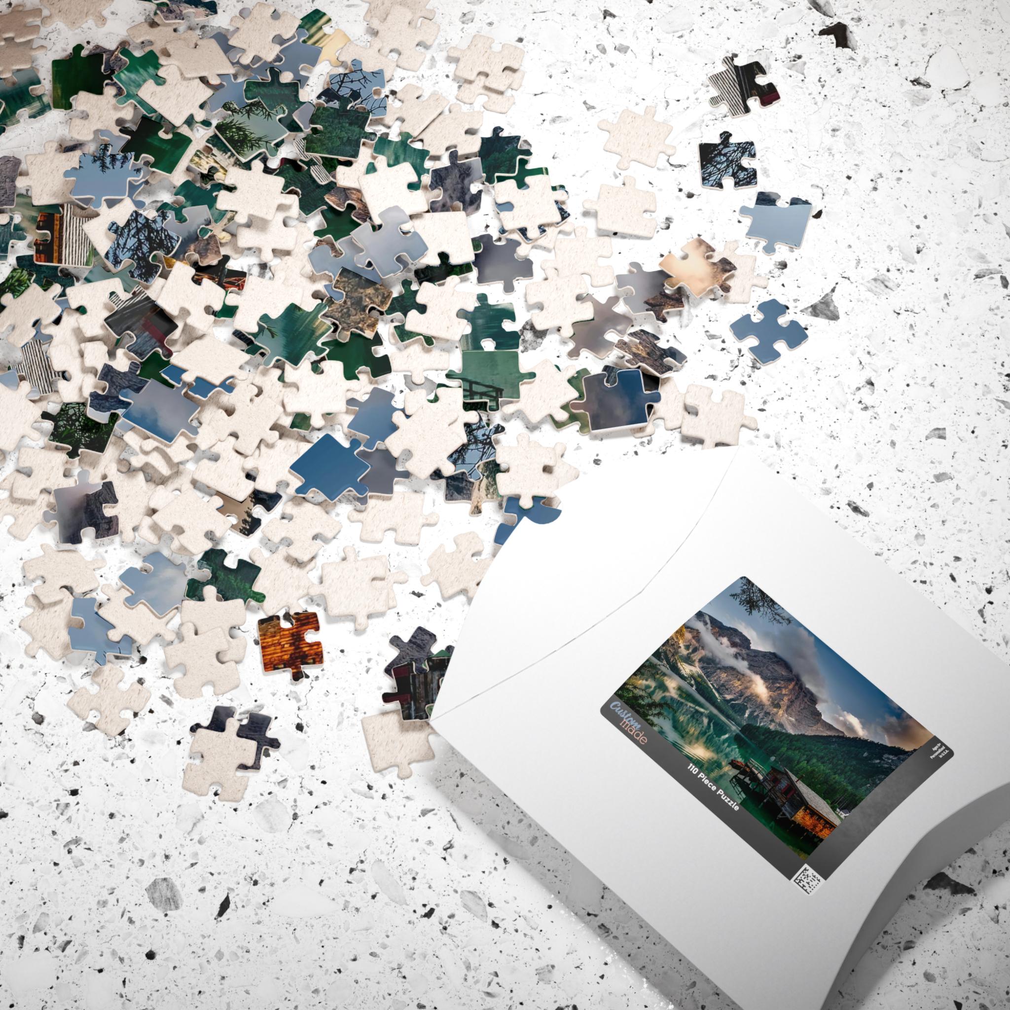 Mountain Lake Cabin Puzzle, Nature Landscape Jigsaw Game, Relaxing ...