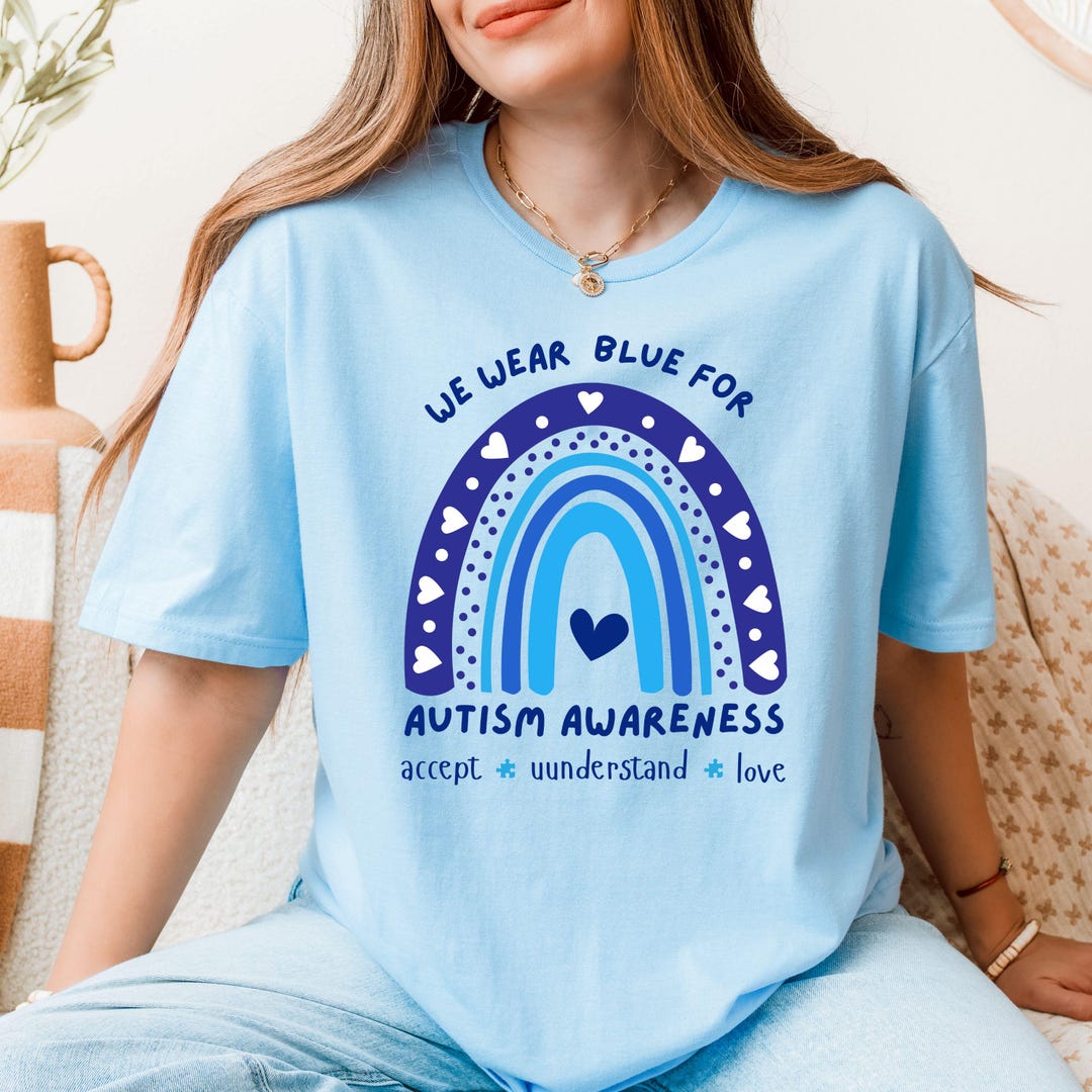We Wear Blue for Autism Awareness T-shirt, Autism Month Shirt, We Wear ...