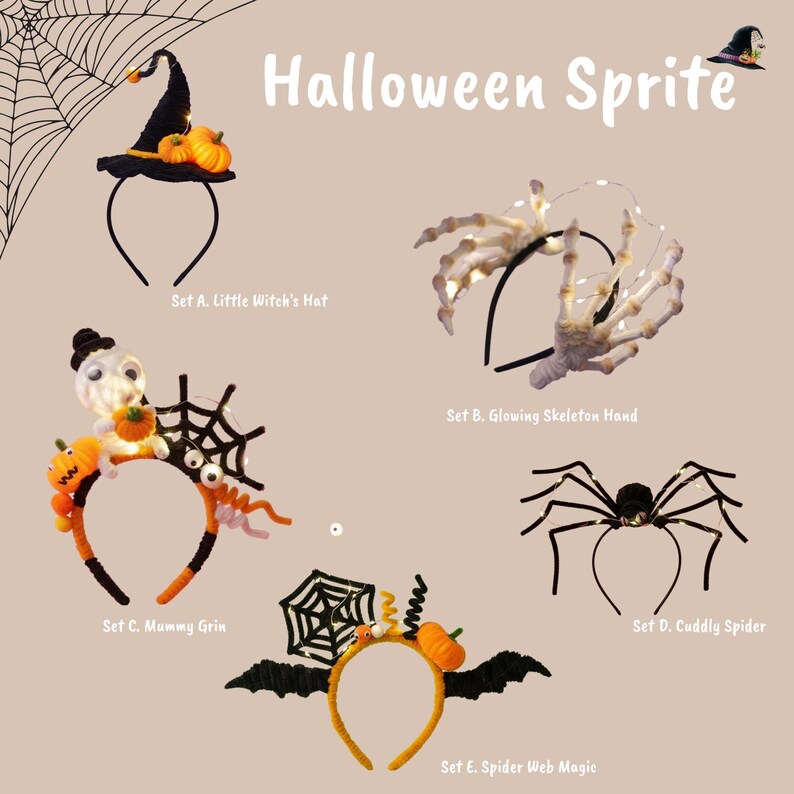 Halloween Headband, Halloween Hair Accessories – Witch Hat or Headband ...