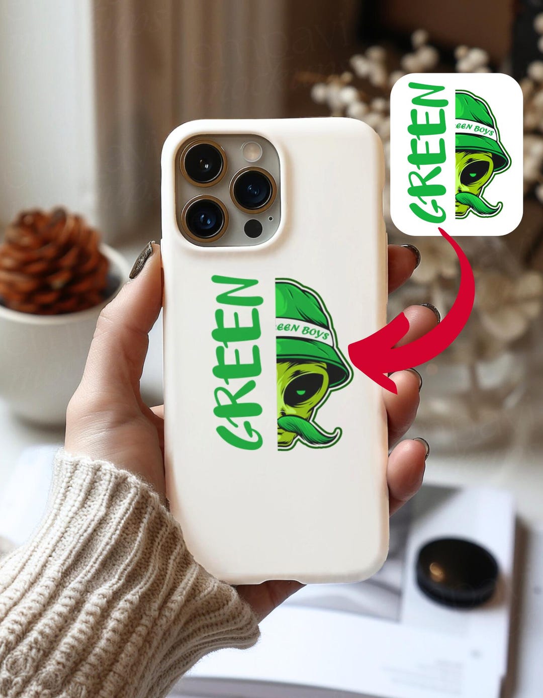 Green Alien Split Design PDF, PNG & SVG, Half Alien, Half Text "green ...