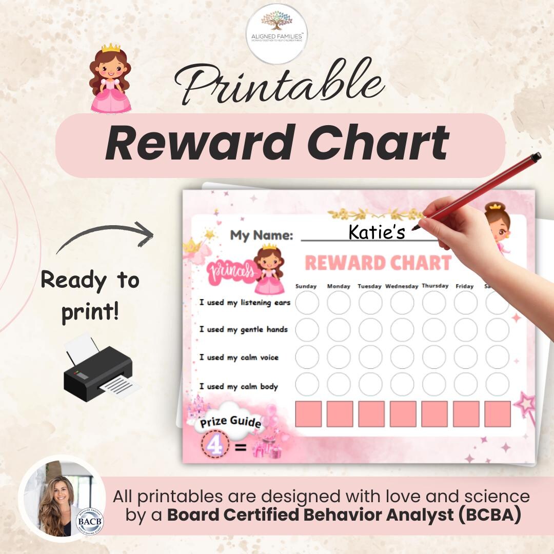 Printable Good Behavior Reward Chart Daily Behavior Chart for Kids at ...