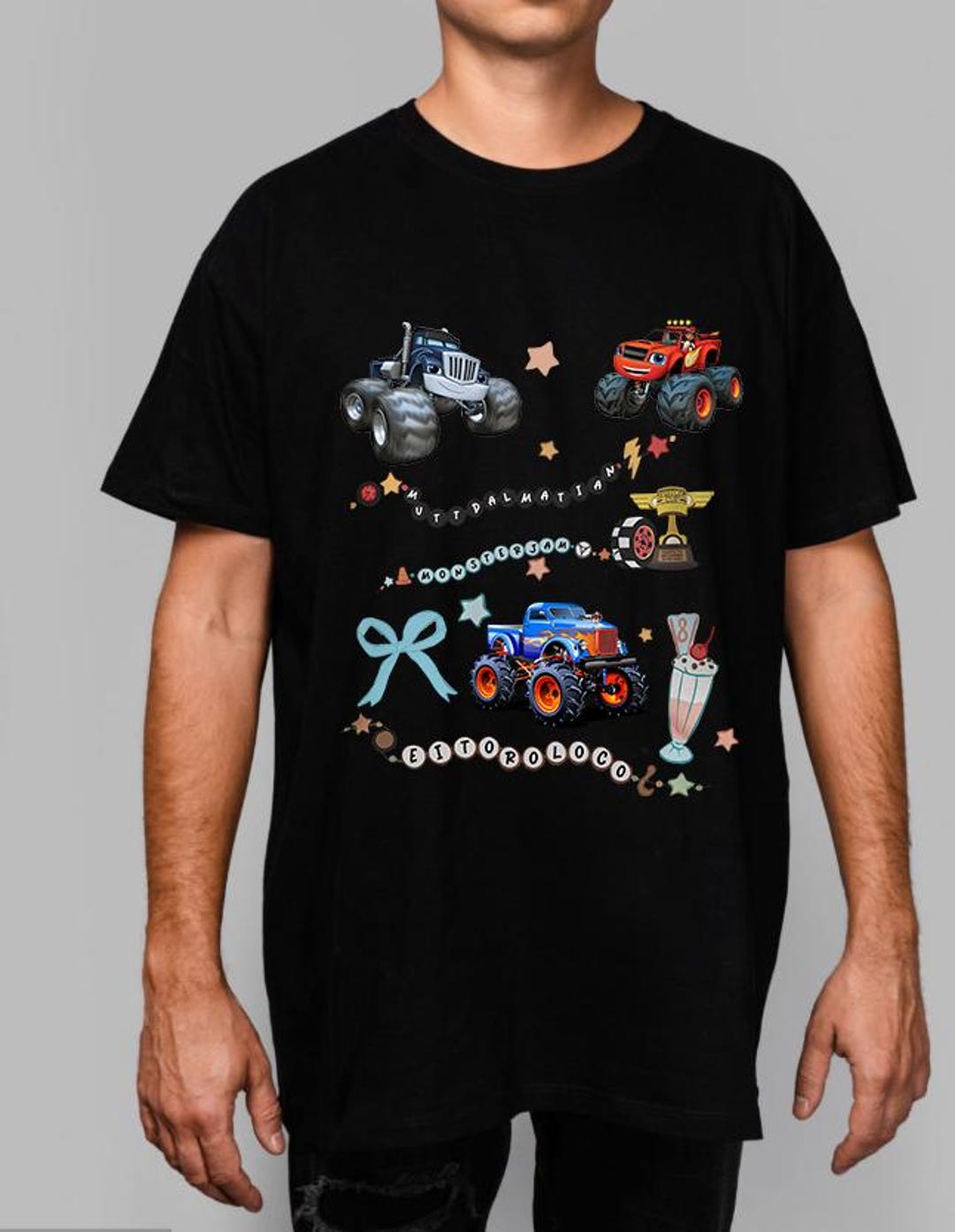 Coquette Monster Truck Shirt, Checkered Racing Birthday Tee, Car Lover ...