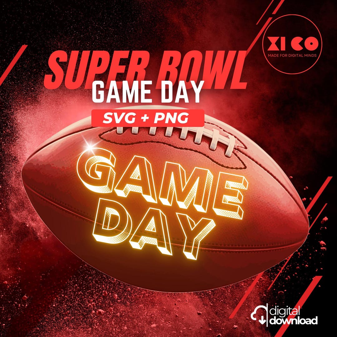 2025 Super Bowl Printable Printable Super Bowl Party Decor Super Bowl ...