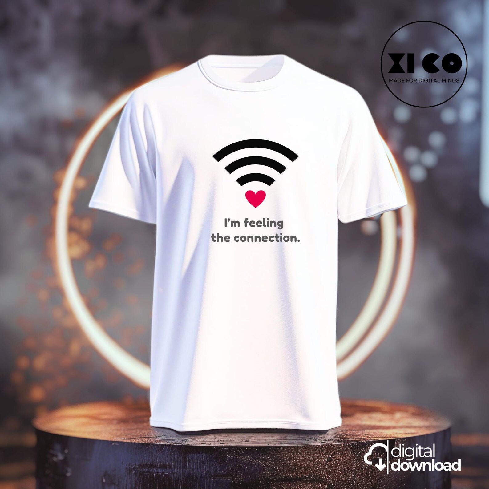 I’m Feeling the Connection | Wifi Love | Couples T-shirt Tee Gift ...