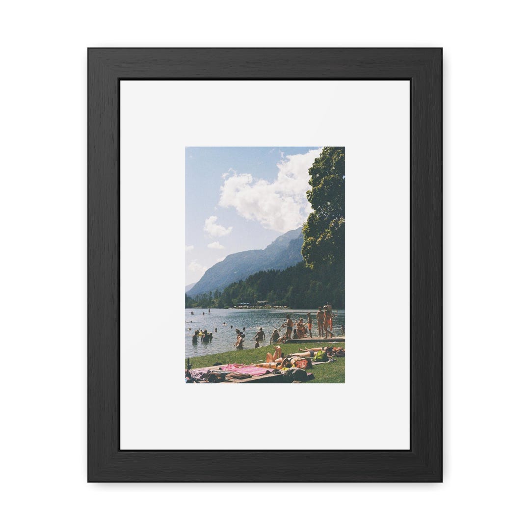German Lakeside Summer Film Photo, Framed 35mm Vintage Print, Europe ...