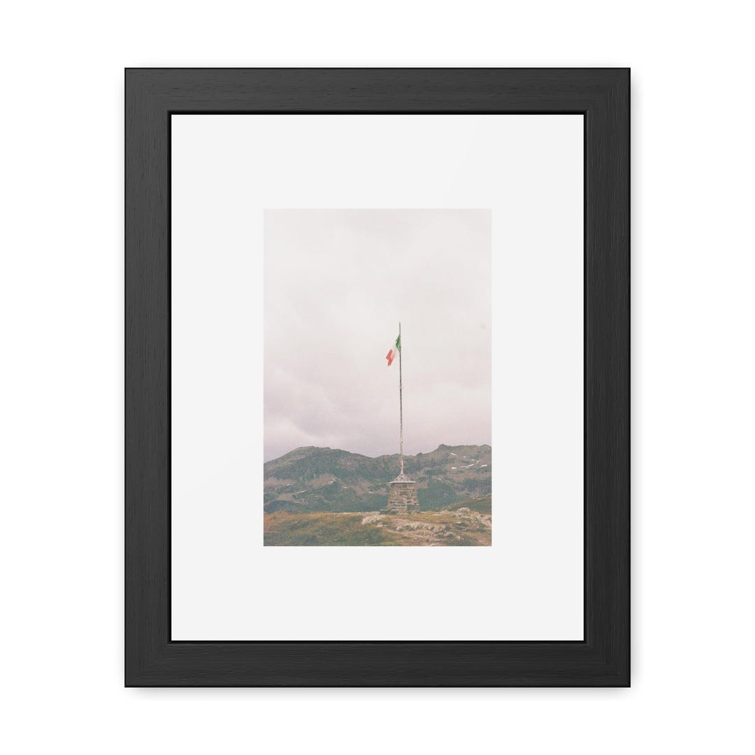 Italian Flag Monument in the Alps Film Photography Print, Framed ...