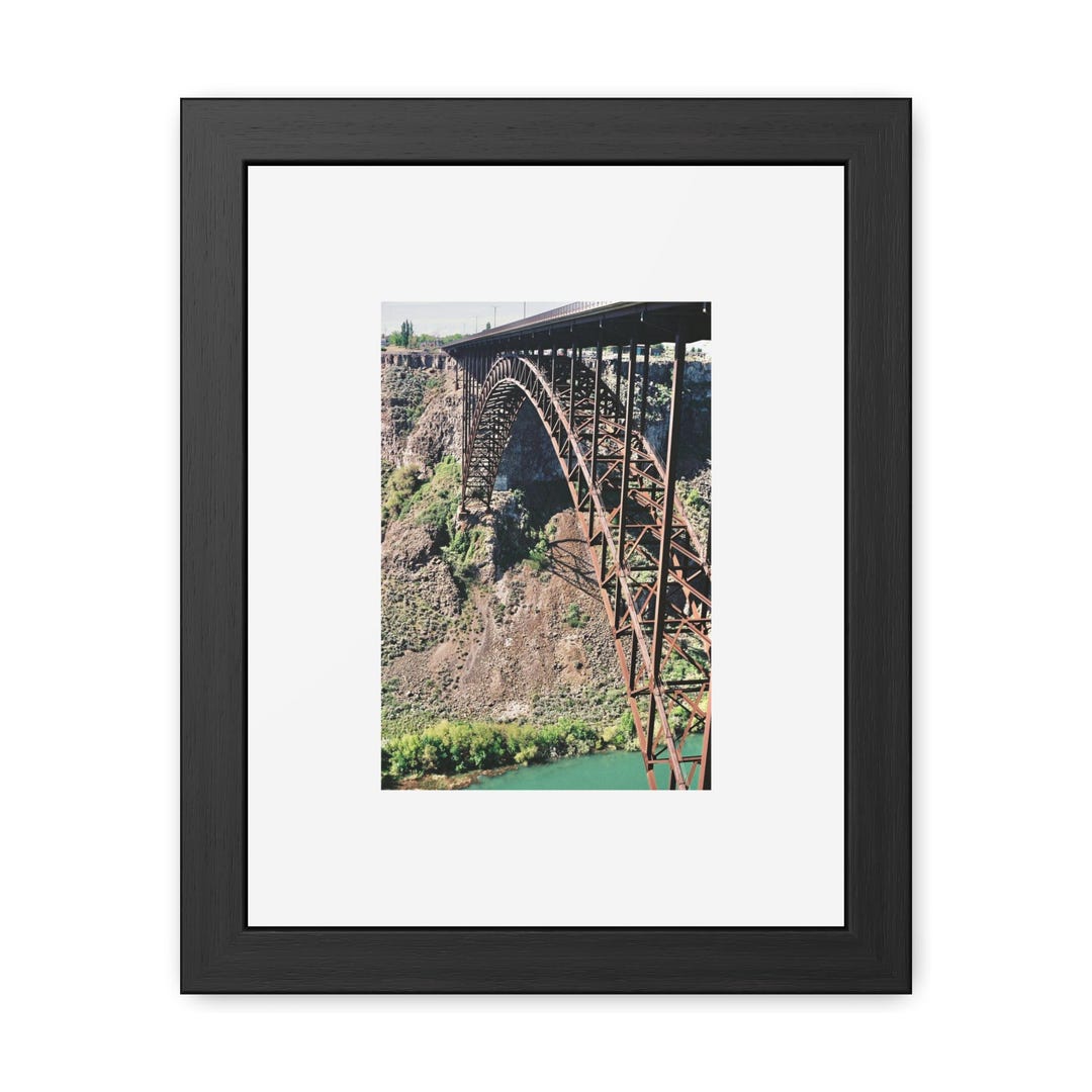 11x14" Framed Perrine Bridge Film Photo, Canyon Landscape Wall Art ...
