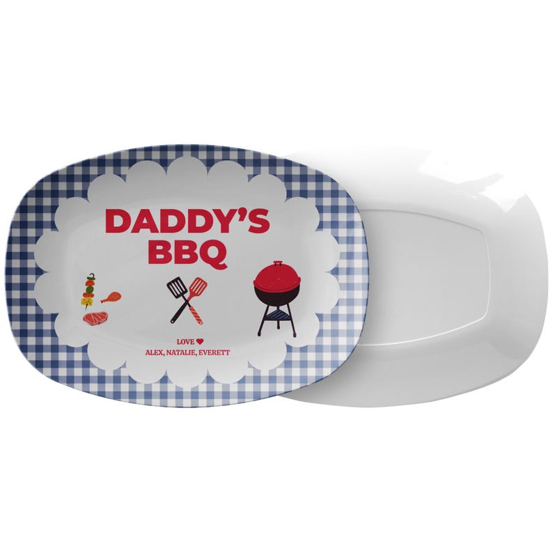 Personalized Dad BBQ Platter Custom Father’s Day Grill Plate Gift From ...