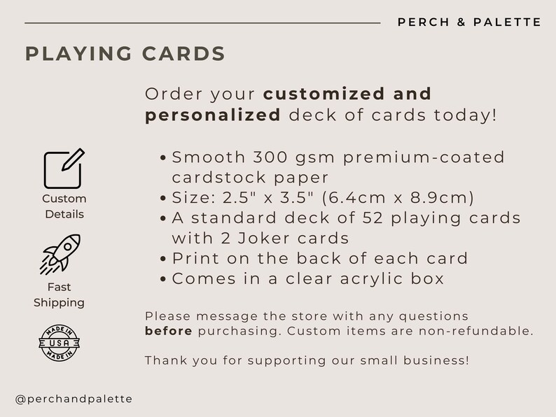 Custom Family Euchre Playing Card Deck Personalized Card Set Unique ...