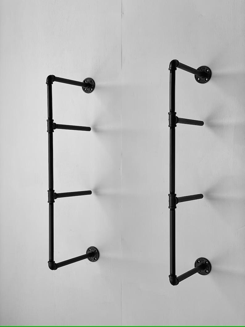 3 Tiered Shelf Brackets | Industrial Shelving Unit Frame | Rustic ...
