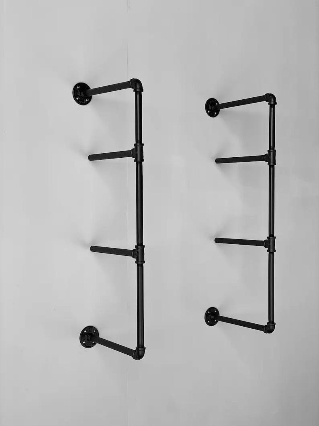 3 Tiered Shelf Brackets | Industrial Shelving Unit Frame | Rustic ...