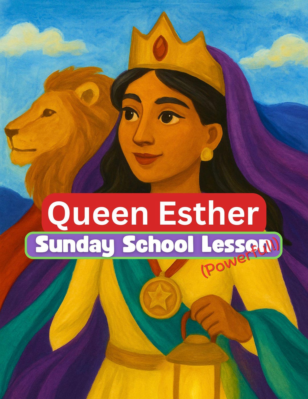 Queen Esther Bible Lesson for Kids | Printable Sunday School Curriculum ...