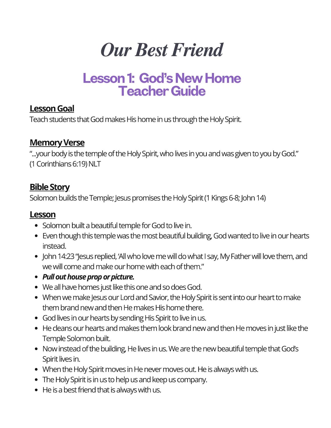 The Holy Spirit | Sunday School Church Lesson for Kids | 32 Items! - Etsy