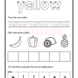 Color Learning Workbook | 21-page Preschool Printable Activity Book ...