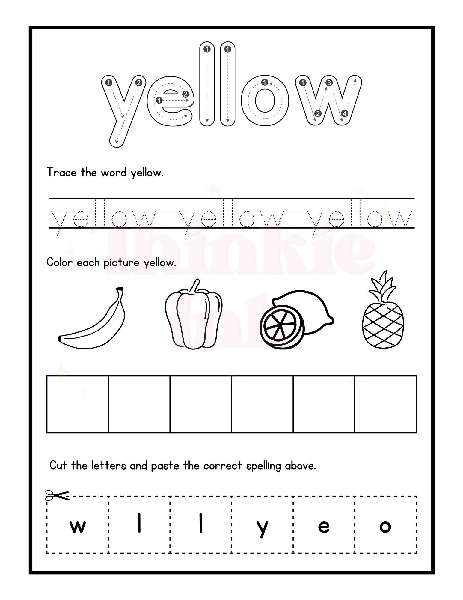 Color Learning Workbook | 21-page Preschool Printable Activity Book ...