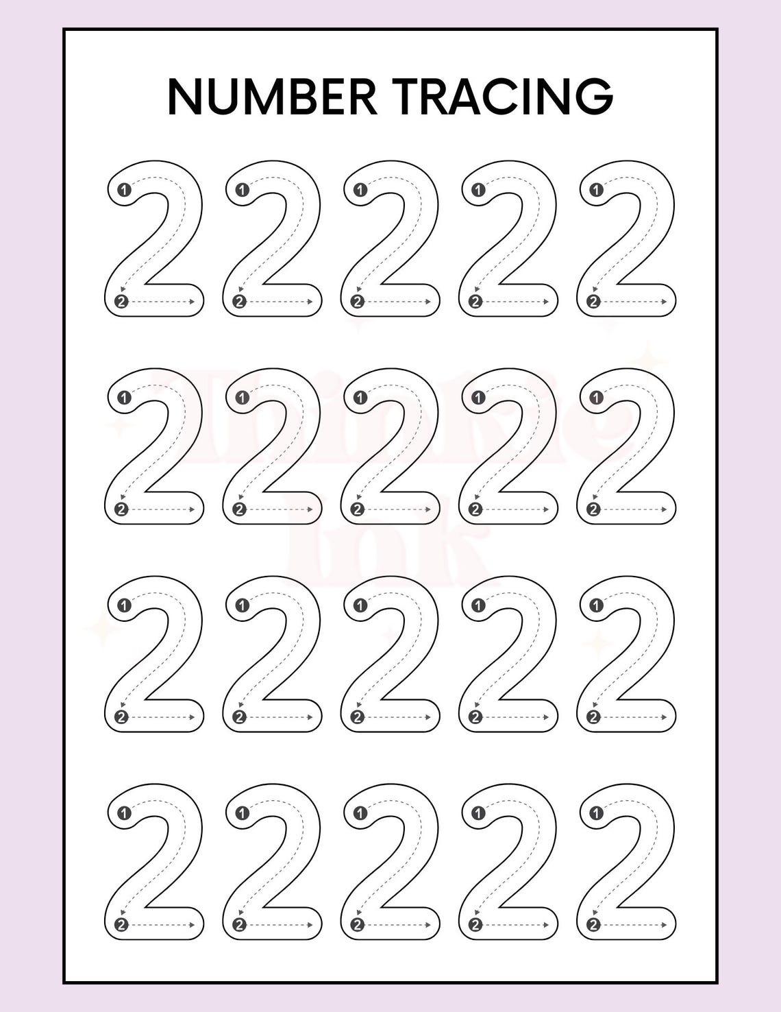 Numbers 1-9 Tracing and Coloring Workbook | 18-page Printable Activity ...