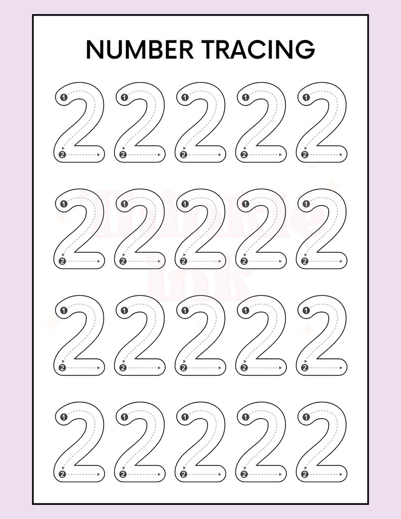 Numbers 1-9 Tracing and Coloring Workbook | 18-page Printable Activity ...