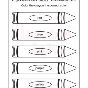 Color Learning Workbook | 21-page Preschool Printable Activity Book ...