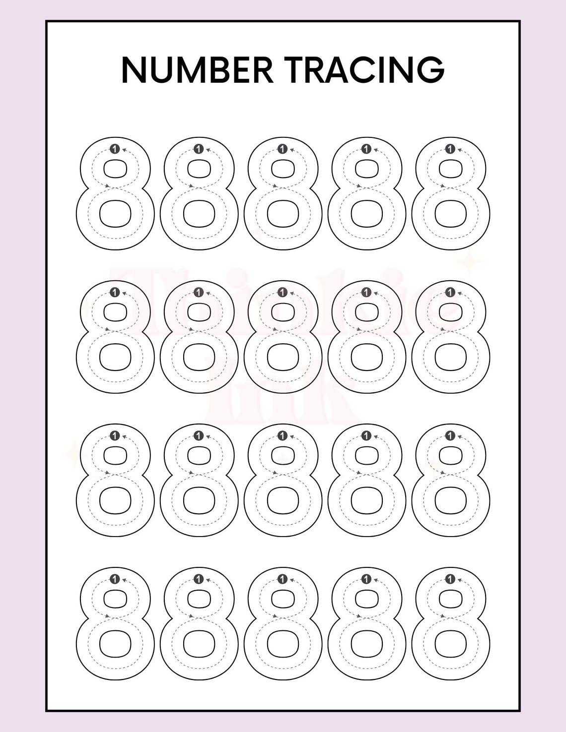 Numbers 1-9 Tracing and Coloring Workbook | 18-page Printable Activity ...